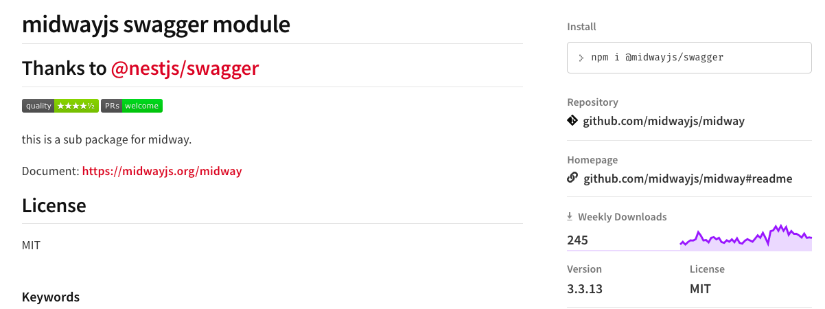 官网关于swagger内容的地址打不开 · Issue #2031 · midwayjs/midway · GitHub