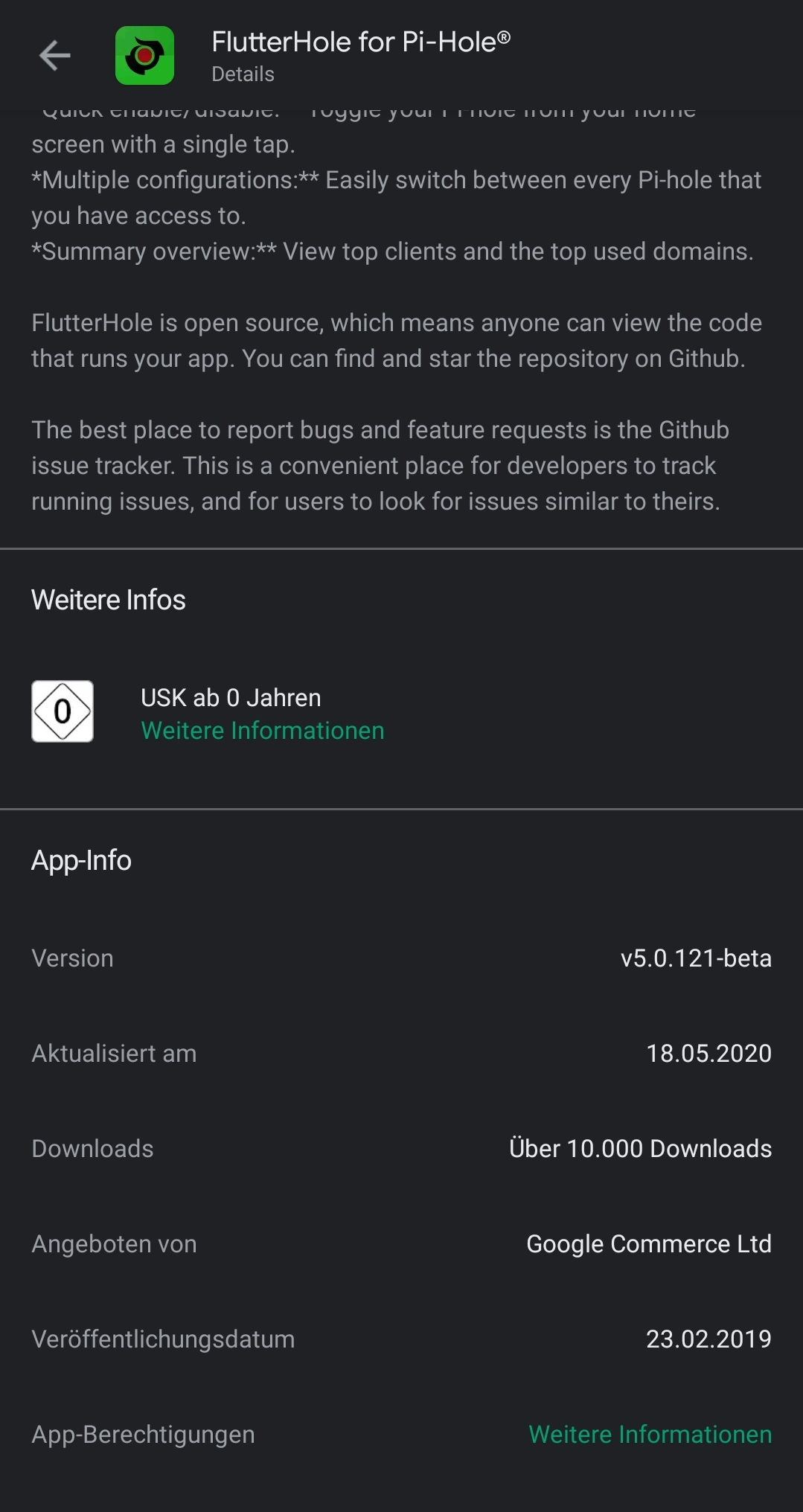 Pihole beta 5 · Issue #69 · sterrenb/flutterhole · GitHub