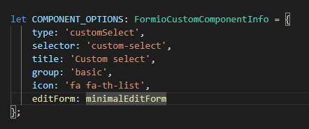[QUESTION] Custom Component Minimal EditForm · Issue #1125 · formio/formio · GitHub
