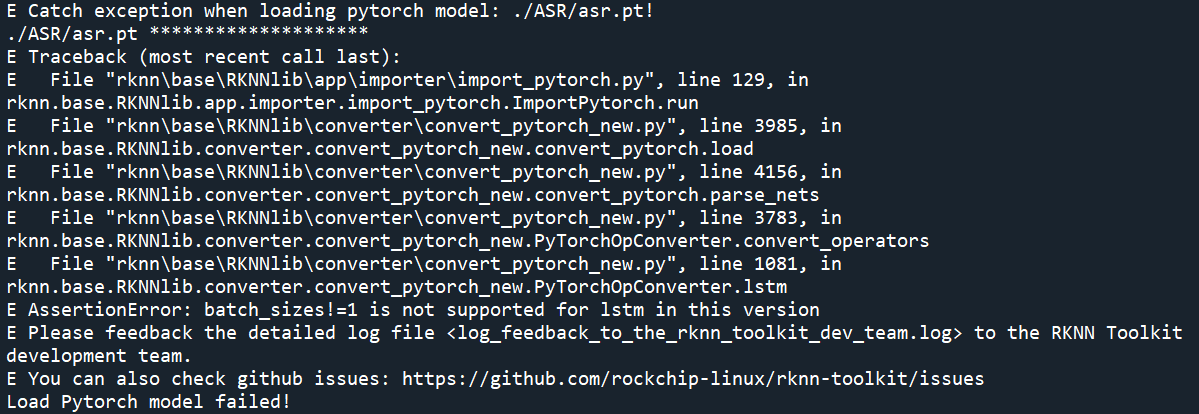 pt模型转rknn模型错误 · Issue #187 · rockchip-linux/rknn-toolkit · GitHub