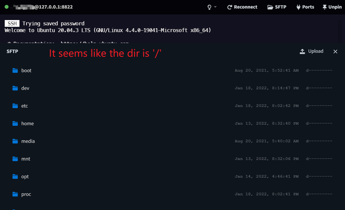 [SFTP]forever loading when connect to termux (client is Windows)(change SFTP default dir pls ...