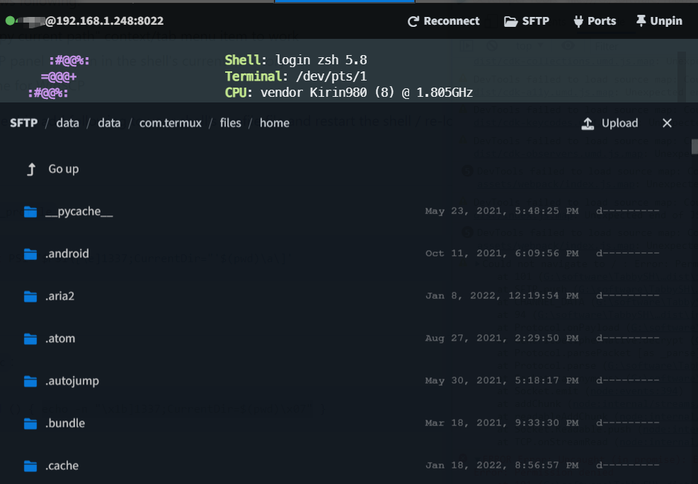 [SFTP]forever loading when connect to termux (client is Windows)(change SFTP default dir pls ...
