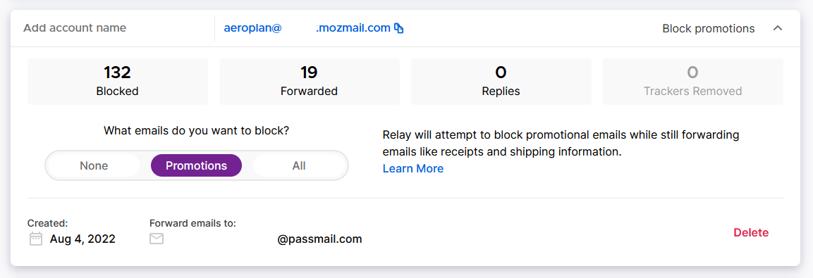 FF Relay has an additional option to try and block only promotions · simple-login app ...