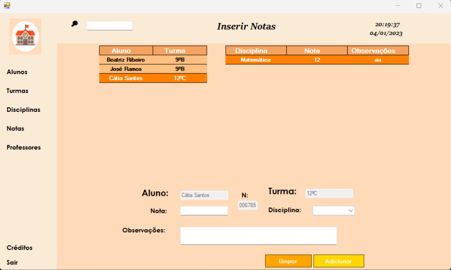 GitHub - Catia0202/Escola