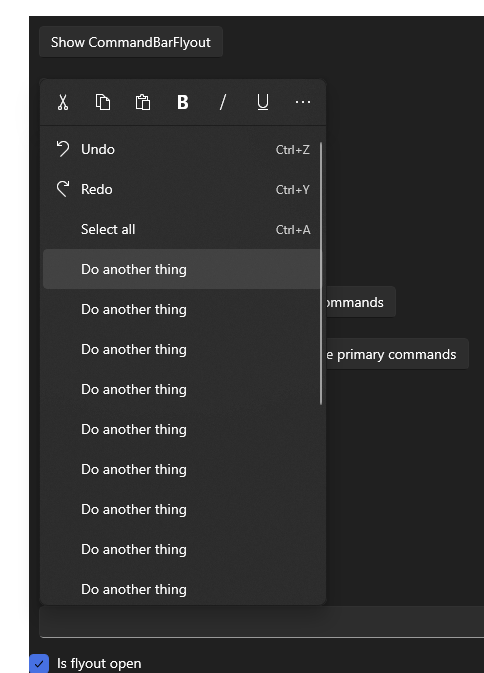 Proposal: Make it easy to setup Width and Height on CommandBarFlyout · Issue #4301 · microsoft ...