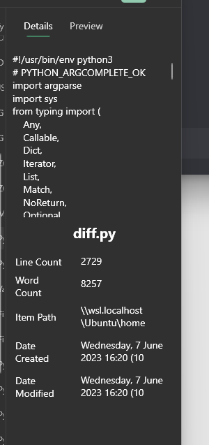 Feature: Keep file previews to Preview tab, use Icons for details ...