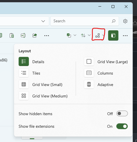 Feature: Update layout button icon as layout changes · Issue #12894 · files-community/Files · GitHub
