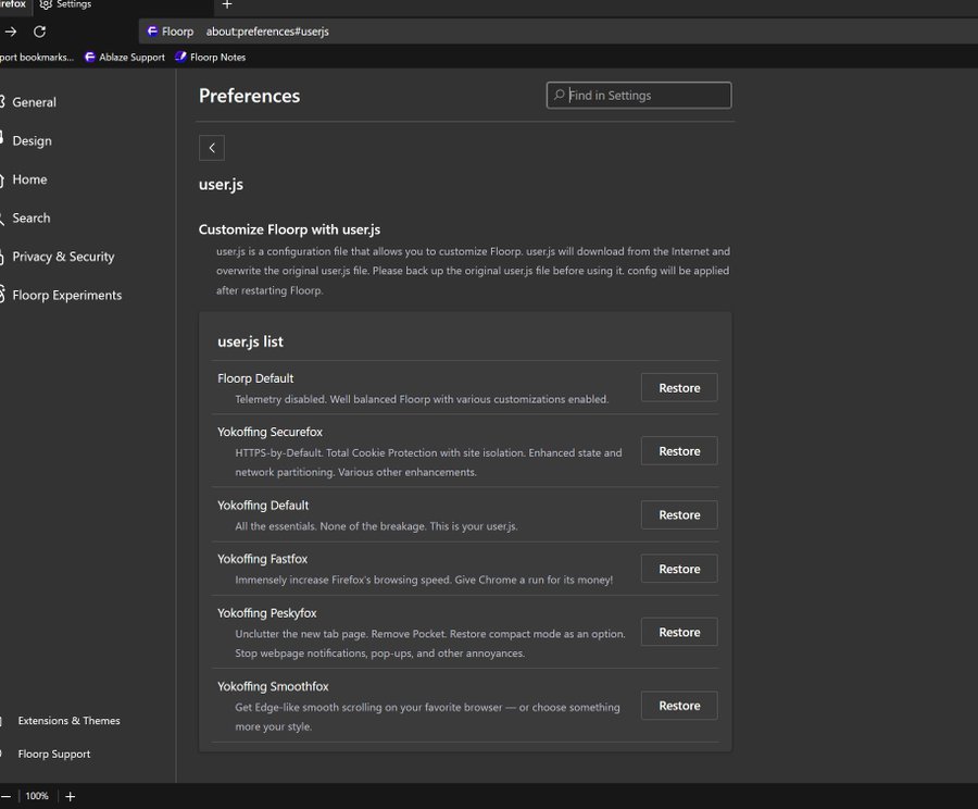 Betterfox with Floorp · Issue #233 · Floorp-Projects/Floorp · GitHub