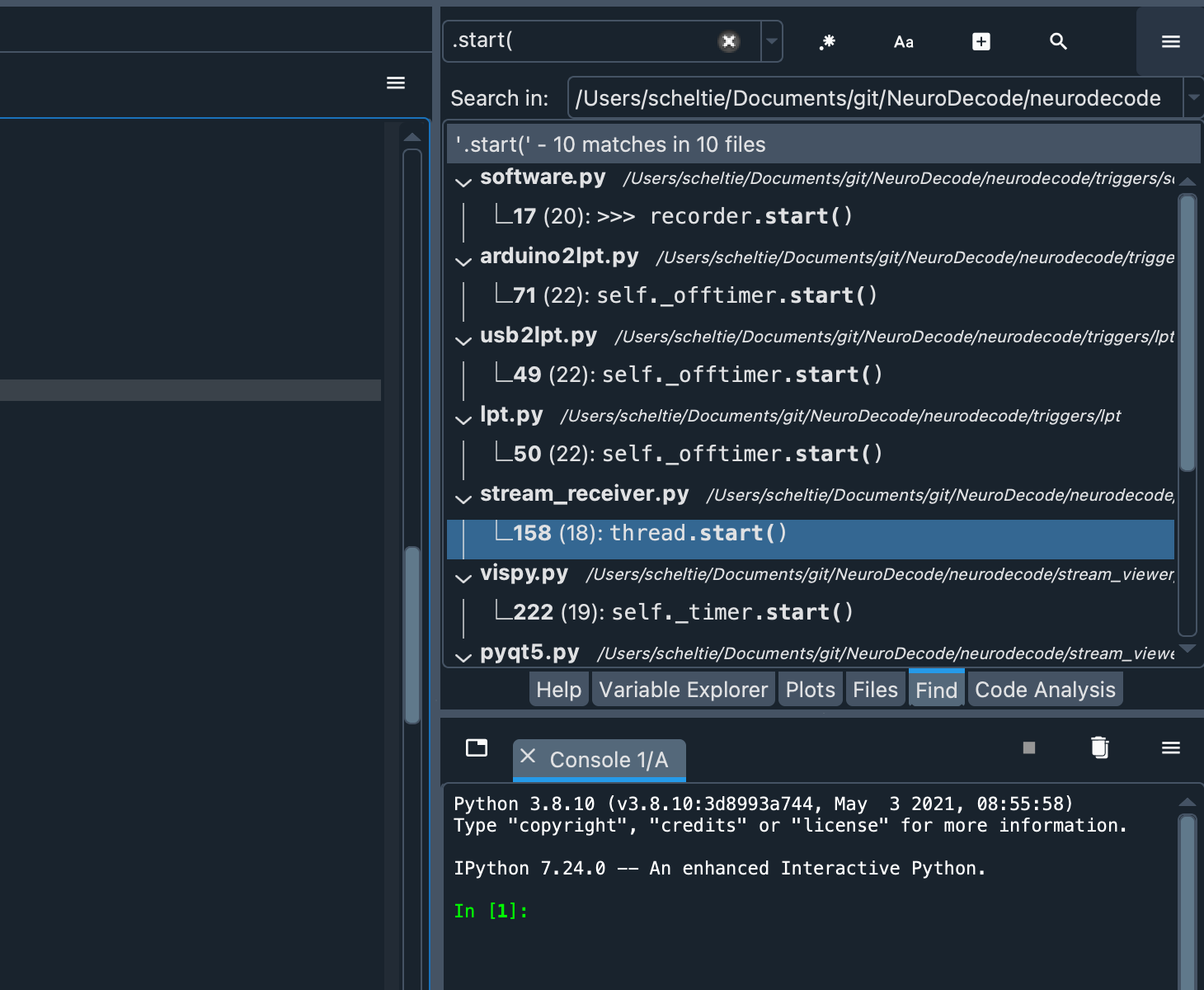 Folder selection field 'Search in' in Find pane doesn't show up if the ...
