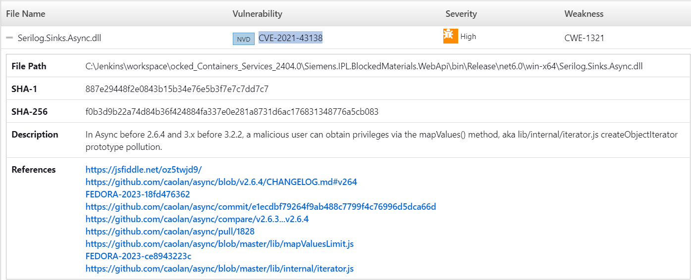 [FP]: Serilog.Sinks.Async · Issue #6056 · jeremylong/DependencyCheck · GitHub