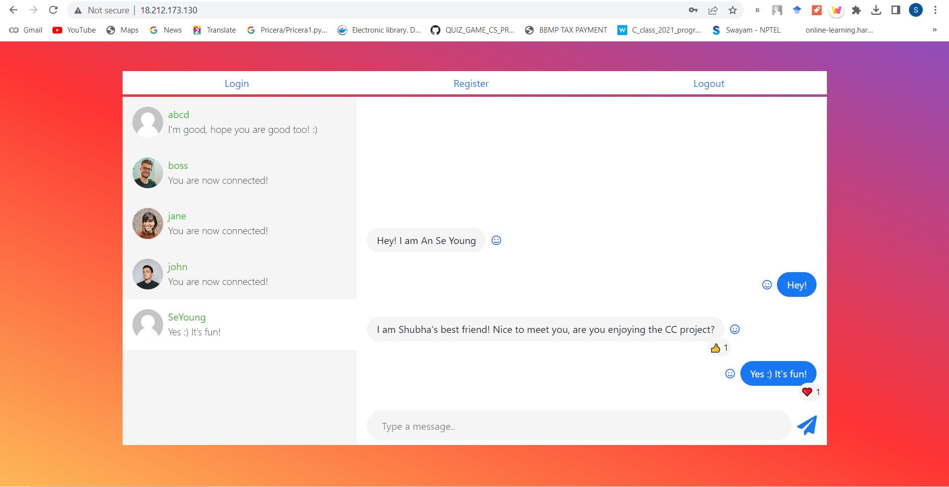 GitHub - shubhahegde2002/Chat-App: A NodeJS (Apollo Server) + ReactJS Chat Application which ...