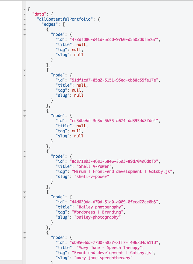 "Variable "$slug" got invalid value null; Expected non-nullable type String! not to be null ...