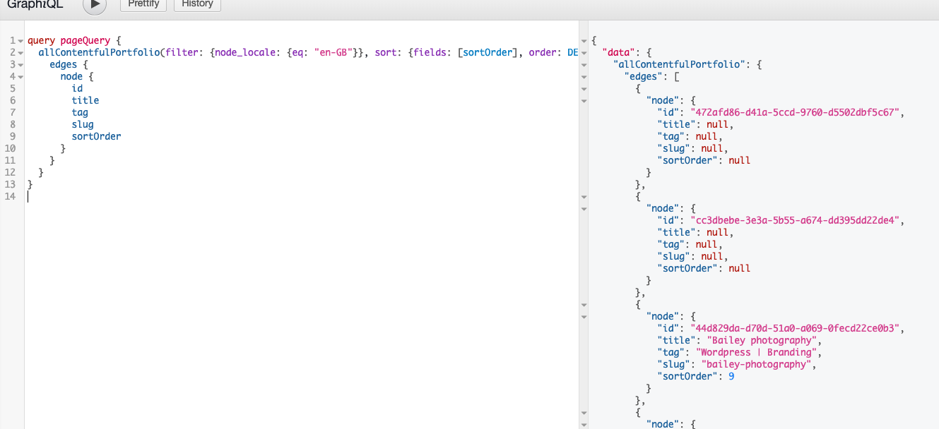 "Variable "$slug" got invalid value null; Expected non-nullable type String! not to be null ...