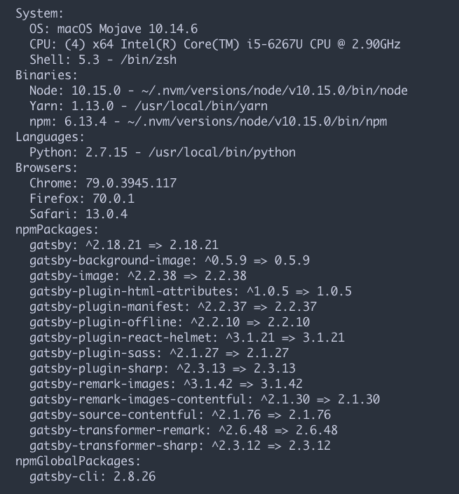 Contentful and Gatsby update broken? gatsby: ^2.10.2 => 2.18.21 / gatsby-source-contentful: ^2.1 ...
