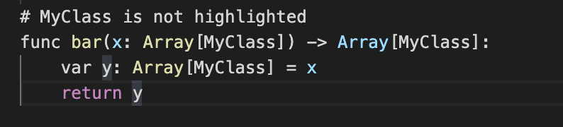 Inner class type is not highlighted in typed Array · Issue #66486 · godotengine/godot · GitHub
