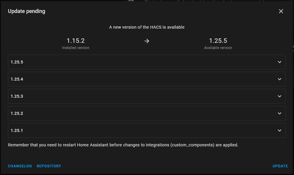 Can't update HACS or any component · Issue #2749 · hacs/integration · GitHub