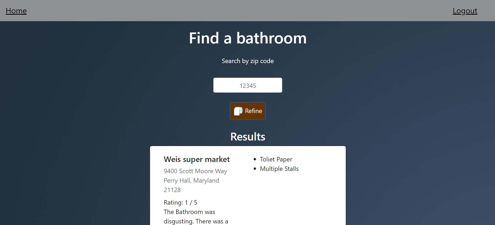 GitHub - nvandenberge/gottaGO: Where can you safely use the restroom????
