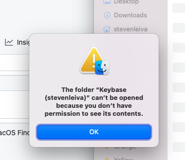 Keybase / Finder Integration Does Not Work · Issue #24786 · keybase/client · GitHub