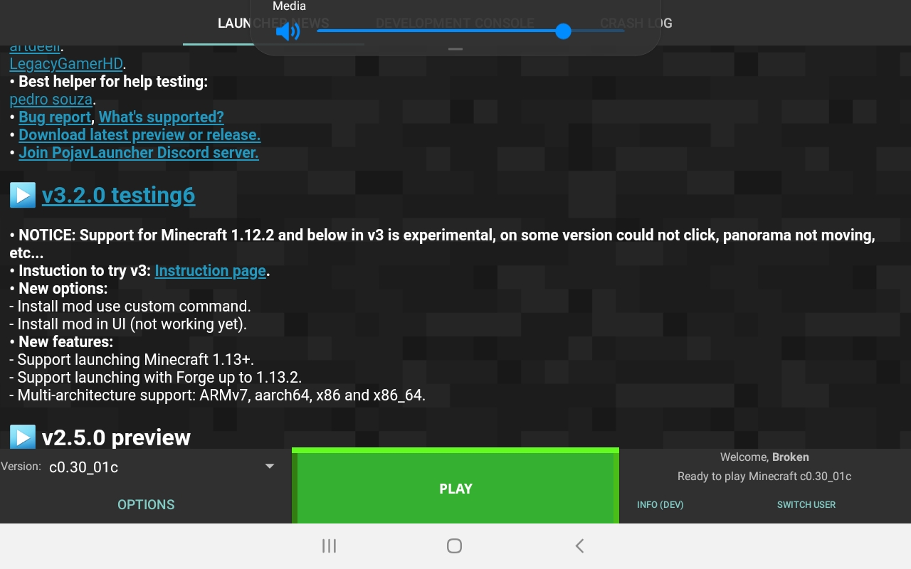 I am unable to open up any of the alpha beta or classic and indev era ...