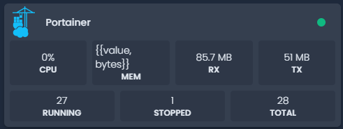 [Bug] Memory not displaying on docker container expanded info · Issue #142 · gethomepage ...