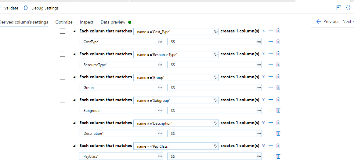 Merging files with different schema (columns) into single SQL Database from same container ...