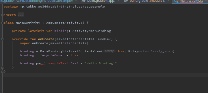 DataBindingするとIDEがエラーになる件 · Issue #1 · takke/AS36DataBindingIncludeIssueSample · GitHub