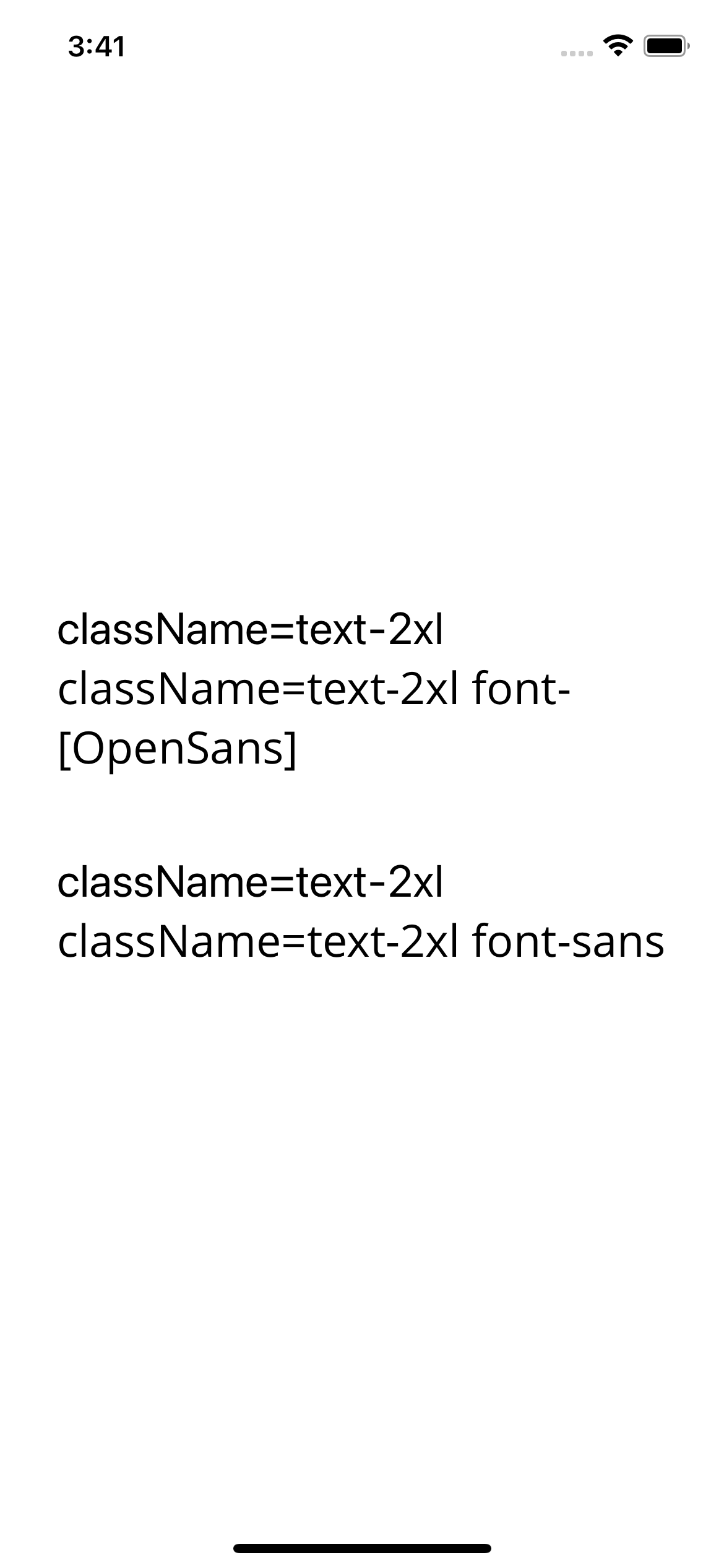 Overwriting sans fontFamily does not apply new font as default · Issue #387 · nativewind ...
