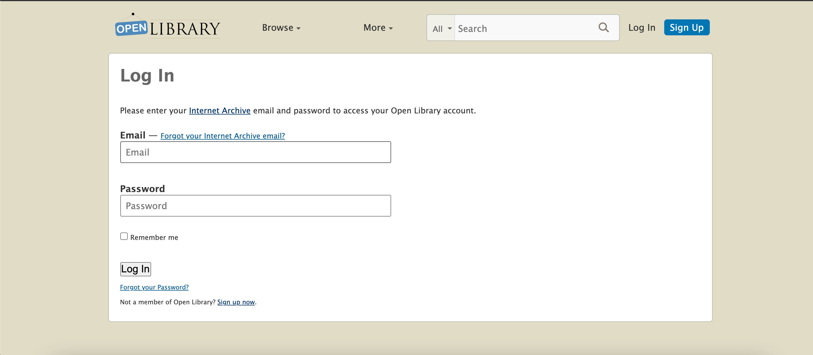 More padding to the Log In Button · Issue #5981 · internetarchive ...