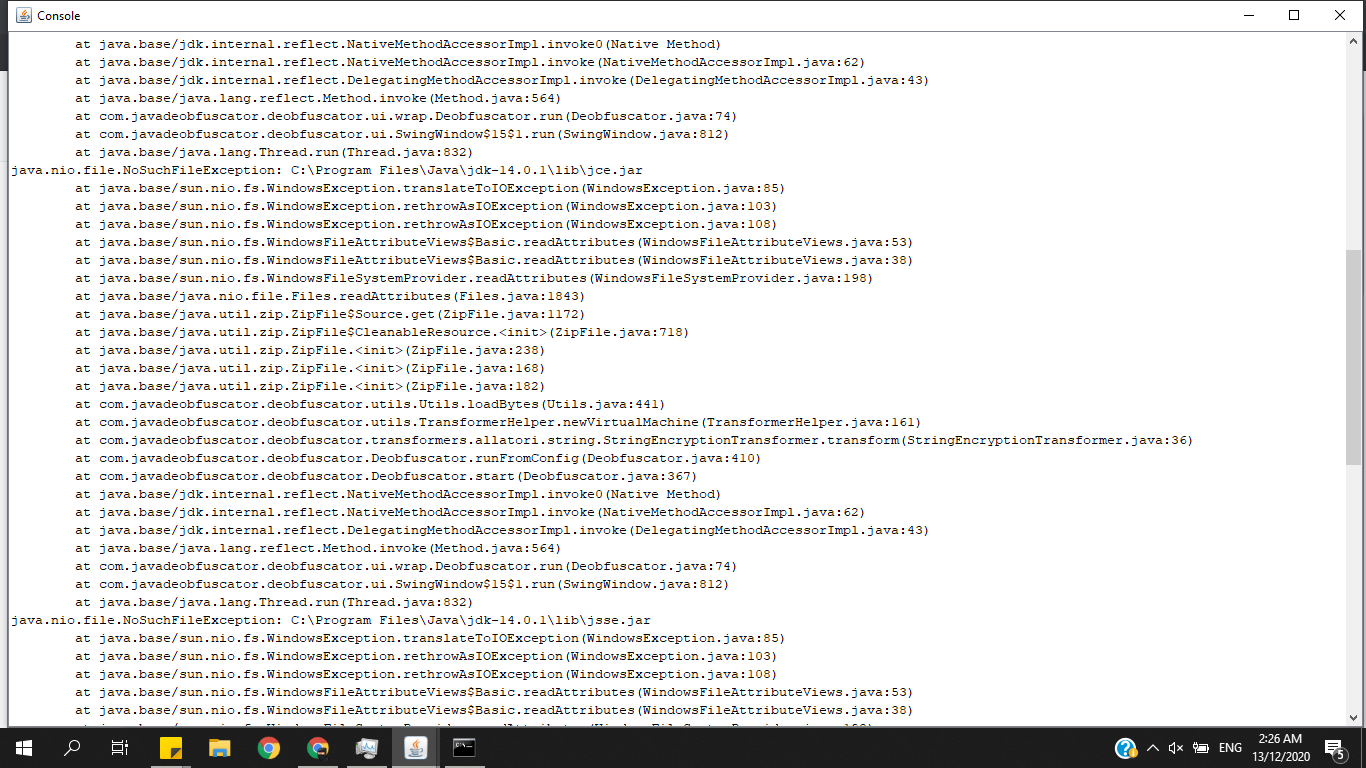 ERROR com.javadeobfuscator.deobfuscator.DeobfuscatorMain - A config file must be specified ...