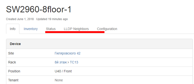 Can't use NAPALM, "Status" "LLDP Neighbors" "Configuration" are disabled. · Issue #2139 · netbox ...