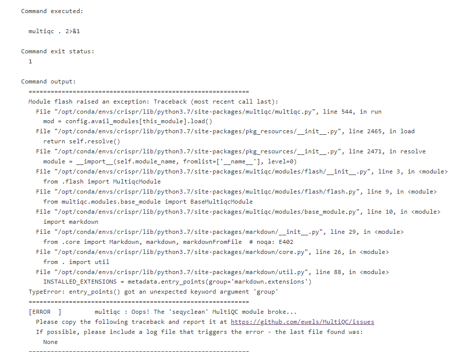 Multiqc Issue · Issue 1616 · Multiqcmultiqc · Github