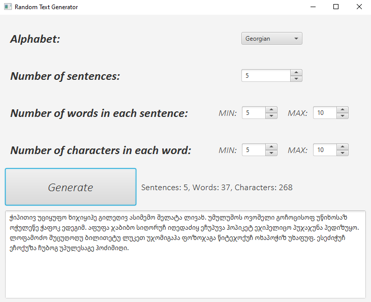 GitHub - bchmsl/RandomTextGenerator: JavaFX desktop application to ...