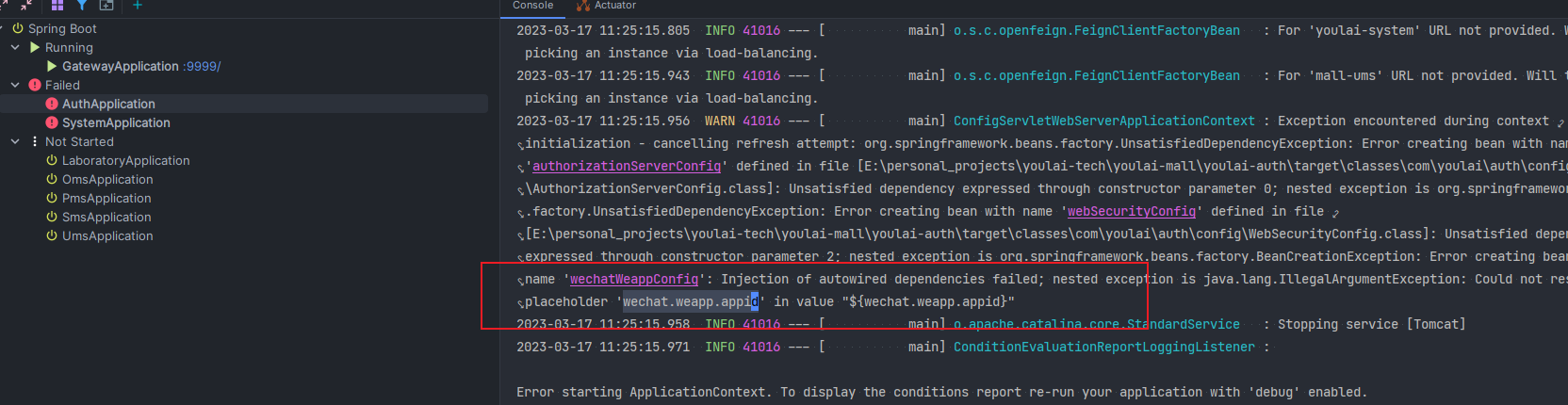 本地启动中，auth服务和system服务问题 · Issue #101 · youlaitech/youlai-mall · GitHub