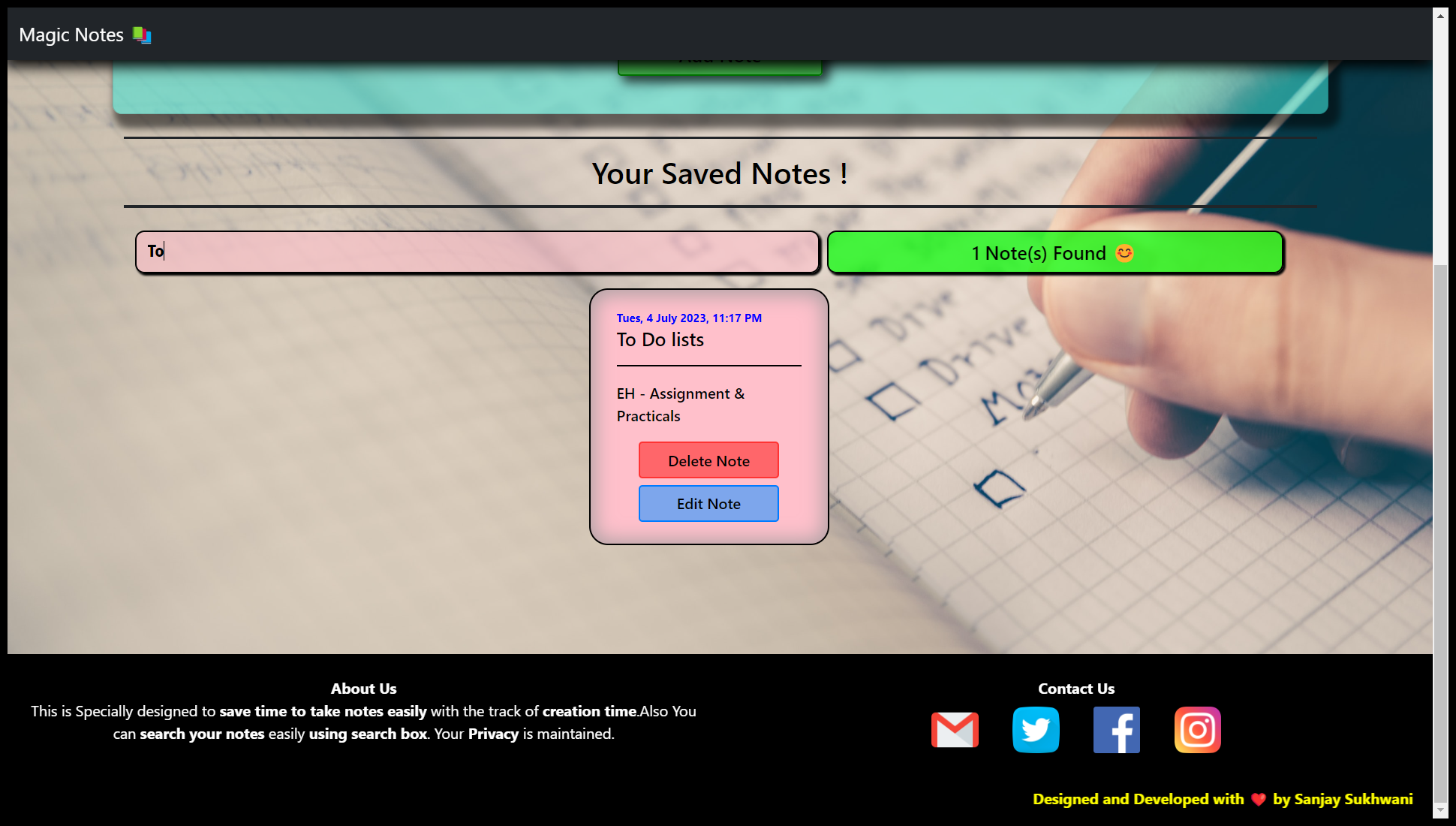 GitHub - debugger-snjy/Magic-Notes: This repository contains the code ...