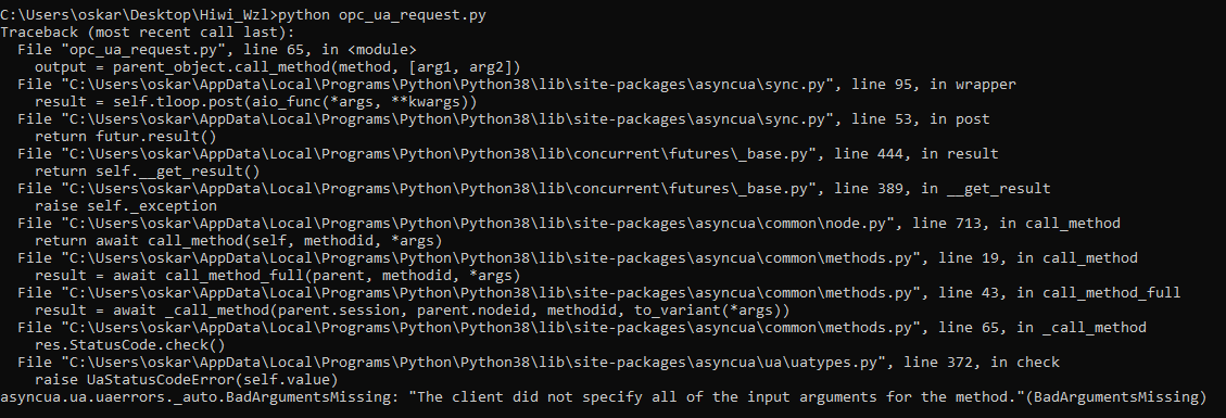 Call Method Arguments unclear · Issue #1387 · FreeOpcUa/opcua-asyncio · GitHub