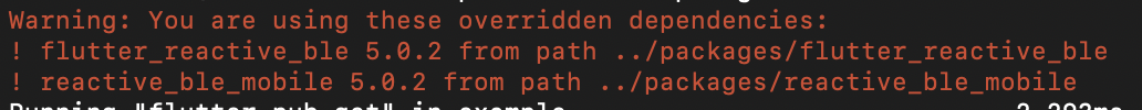 iOS - flutter_reactive_ble v5.0.2 not compiling on iOS without dependency overrides in pubspec ...