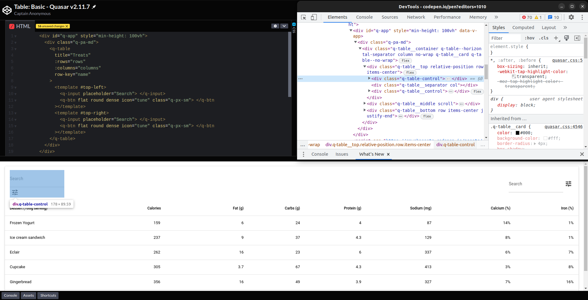 #top-left slot results in class "q-table-control" instead of "q-table__control" · Issue #15509 ...