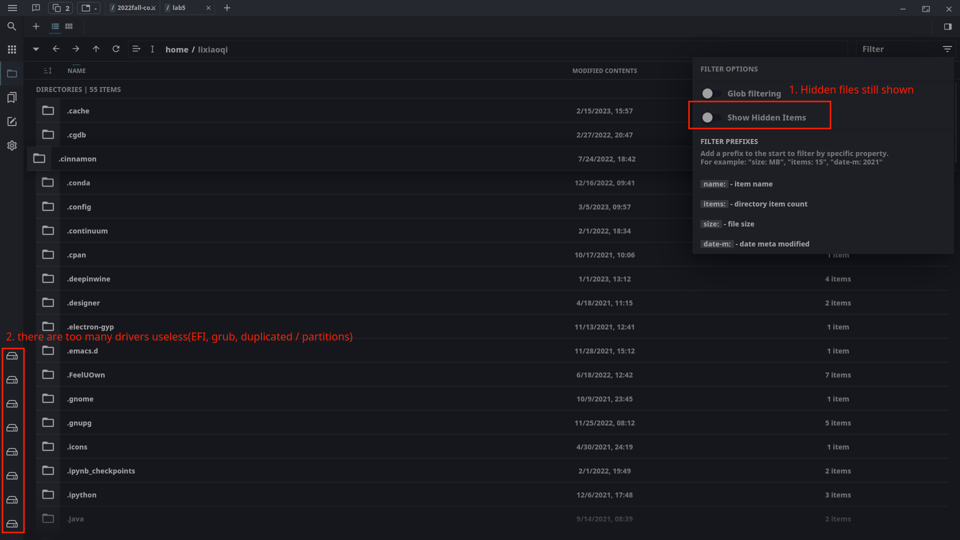 Hidden files still shown and drivers too many. · Issue #224 · aleksey-hoffman/sigma-file-manager ...