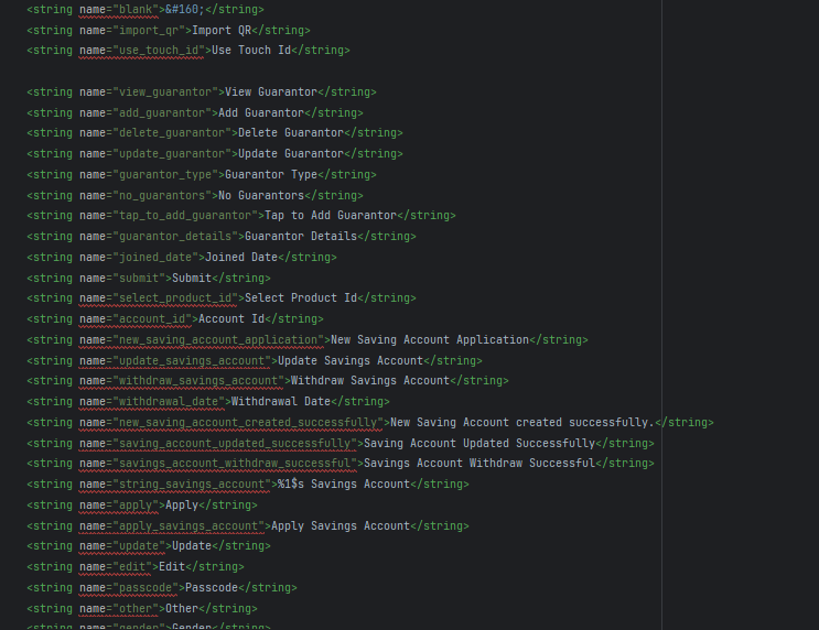 Required Other Language Translations Hindi Kannada French Etc For Strings Which Exists In