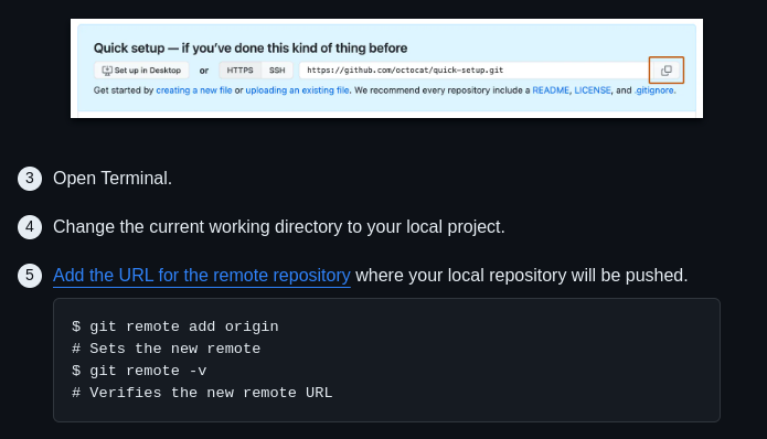 Remote URL is not showing up · Issue #27088 · github/docs · GitHub