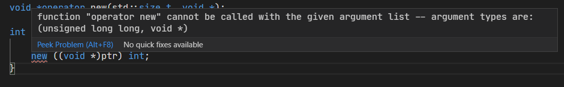 Calls to placement operator new can't be resolved correctly by IntelliSense · Issue #5457 ...