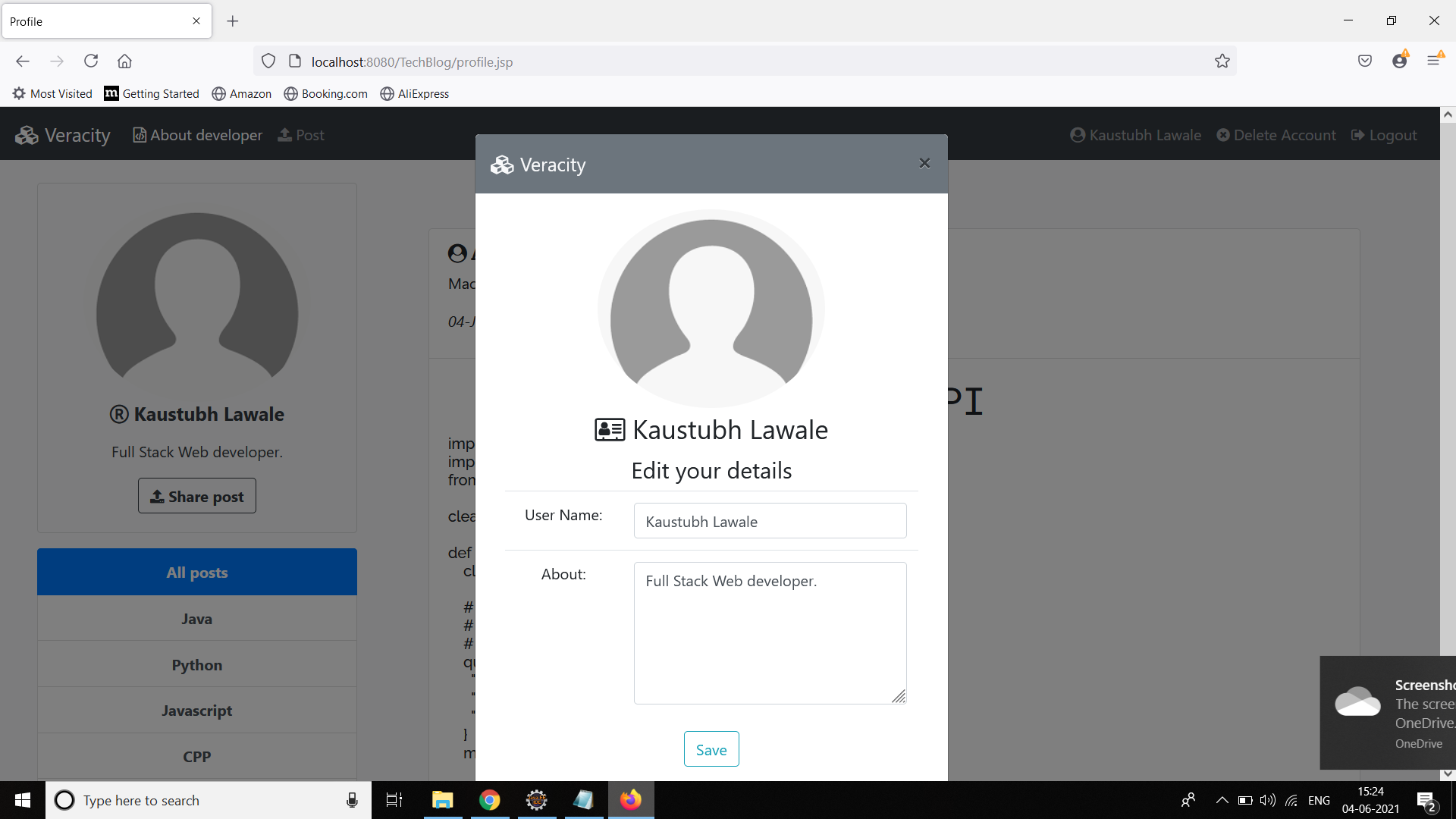 GitHub - kaustubh9702/Veracity