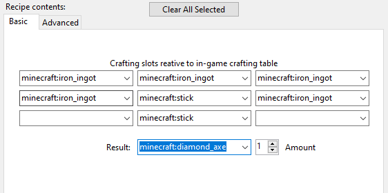 GitHub - catmandoe1/Minecraft-Recipe-Builder: Json recipe builder for ...