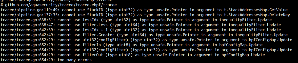 Change libbpfgo map methods to use unsafe.Pointer · Issue #814 · aquasecurity/tracee · GitHub