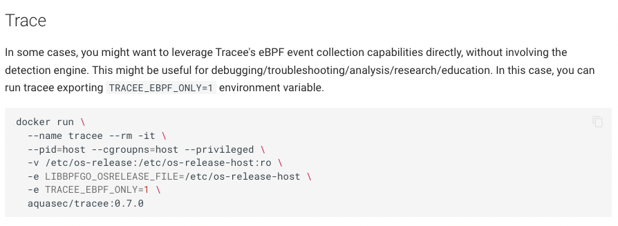 Tracee v0.7.0 image doesn't work with trace subcommand · Issue #1658 · aquasecurity/tracee · GitHub