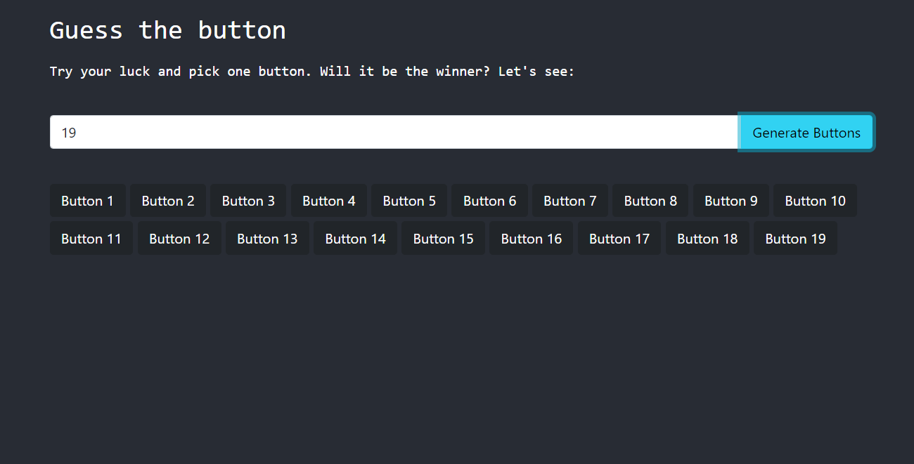 GitHub - Vladsop/Guess-The-N-Button: Randomly generated winning button ...