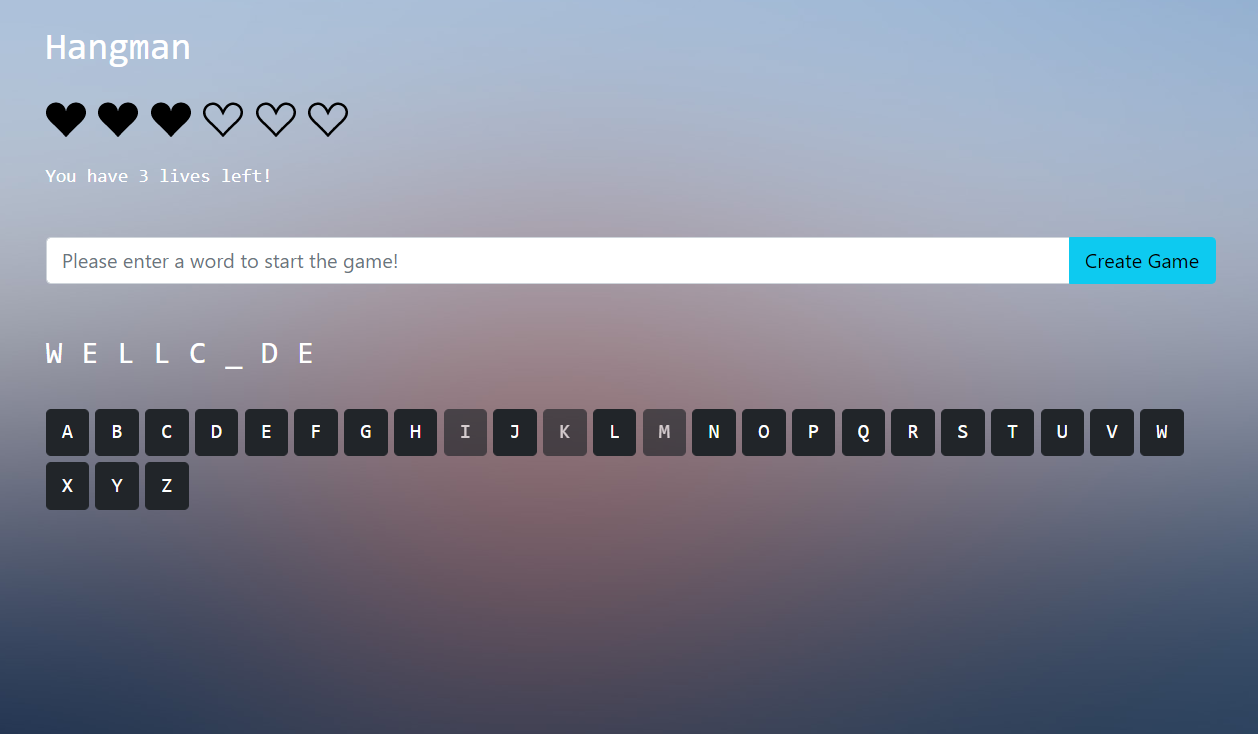 GitHub - Vladsop/Hangman: Classic letter guessing game we used to play ...