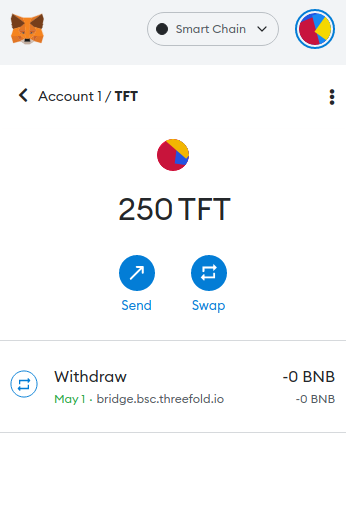 Sending TFT from BSC to TFHub · Issue #96 · threefoldtecharchive/threefold_hub · GitHub