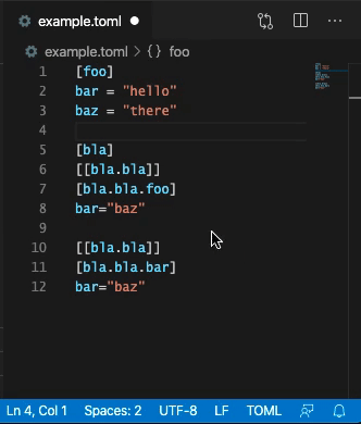 TOML plugin: support folding · Issue #6083 · intellij-rust/intellij-rust · GitHub