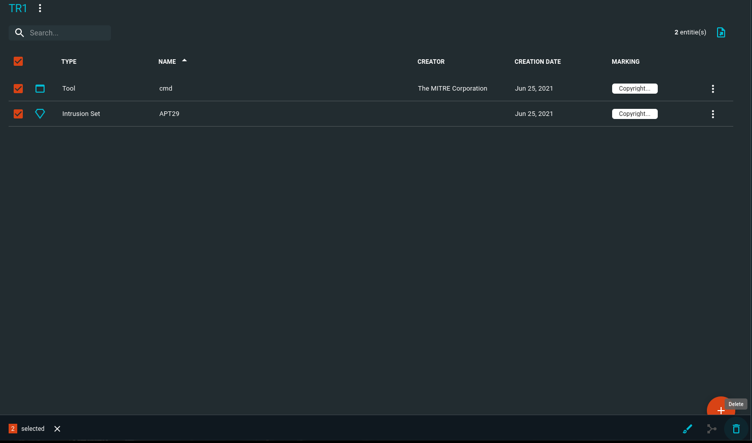 Report bulk "delete entities/observable" must removes the association, not the entities · Issue ...